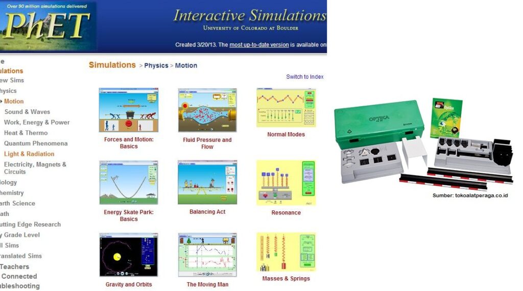 Kini Belajar Fisika Lebih Asyik dengan Simulasi PhET & Kit Optik ...